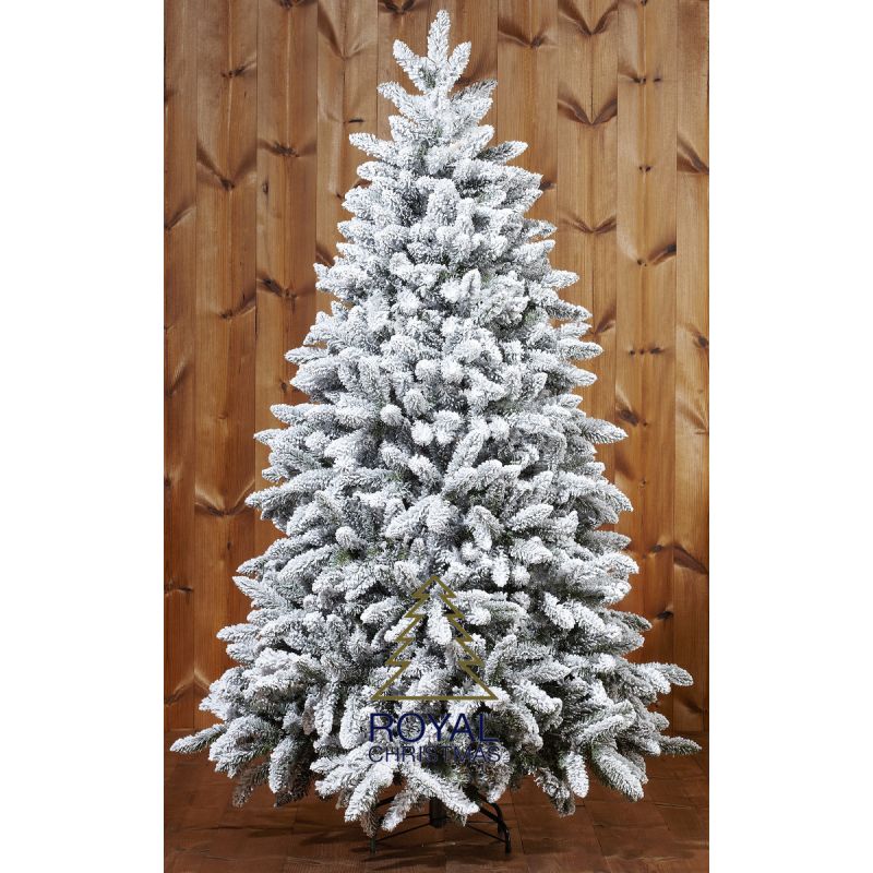 Artificial Christmas Tree - PVC Snow Tree Deluxe - Frosted Pine - 240 ...